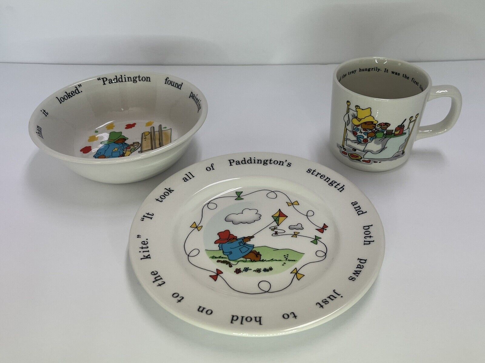 Paddington Bear Mug Bowl & Plate Set Coalport Eden Toys Nursery Ware ...