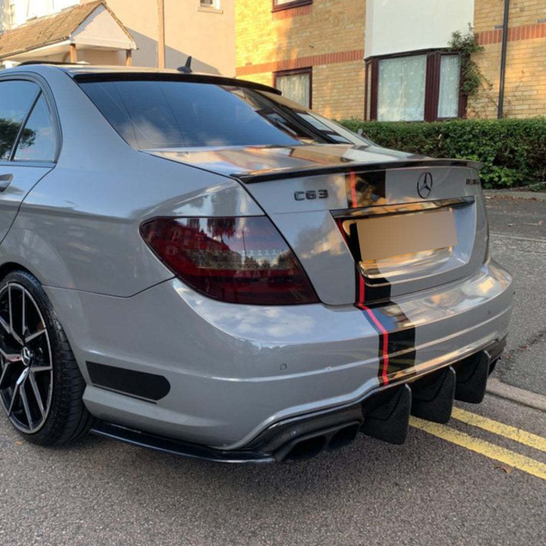 Fits Mercedes C Class W204 C63 AMG Rear Diffuser and Rear Side ...