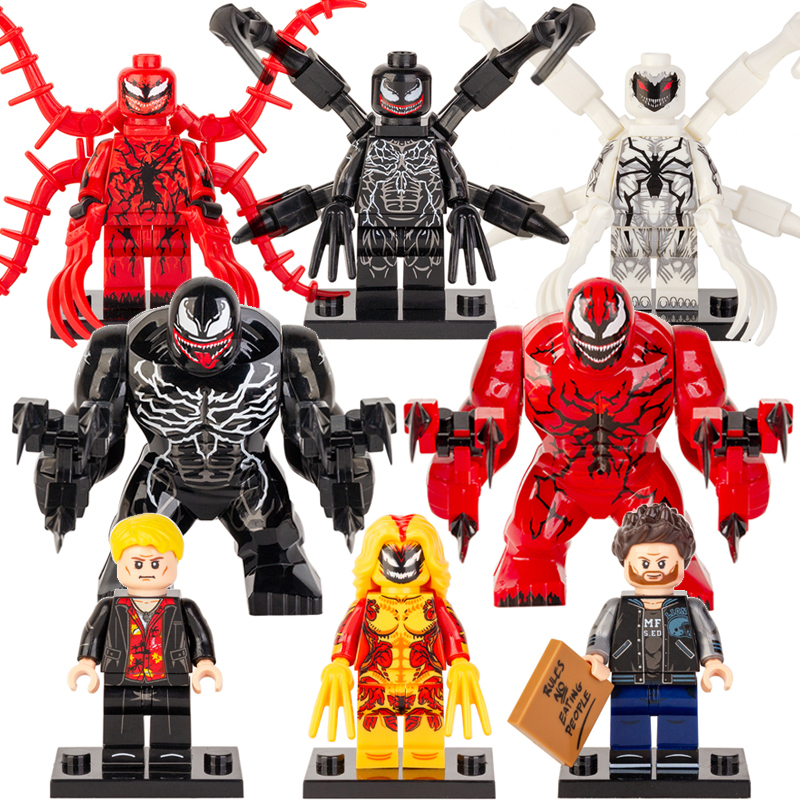 Venom Let There Be Carnage Cletus Kasady Eddie Brock Anti-Venom 8pcs Minifigures - Building Toy ...