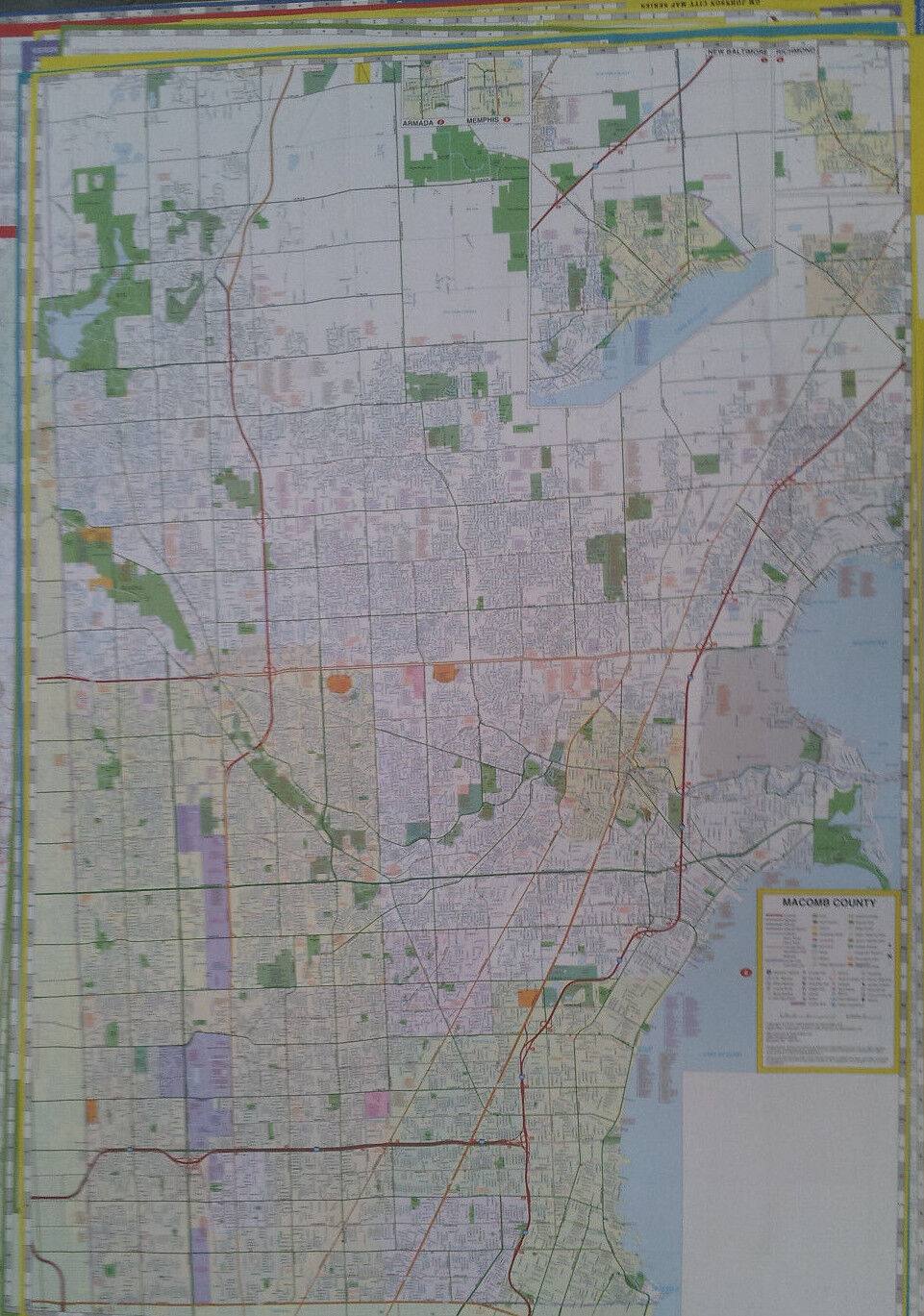 Macomb County 27 x 39 Laminated Wall Map (GMJ) - Maps & Atlases
