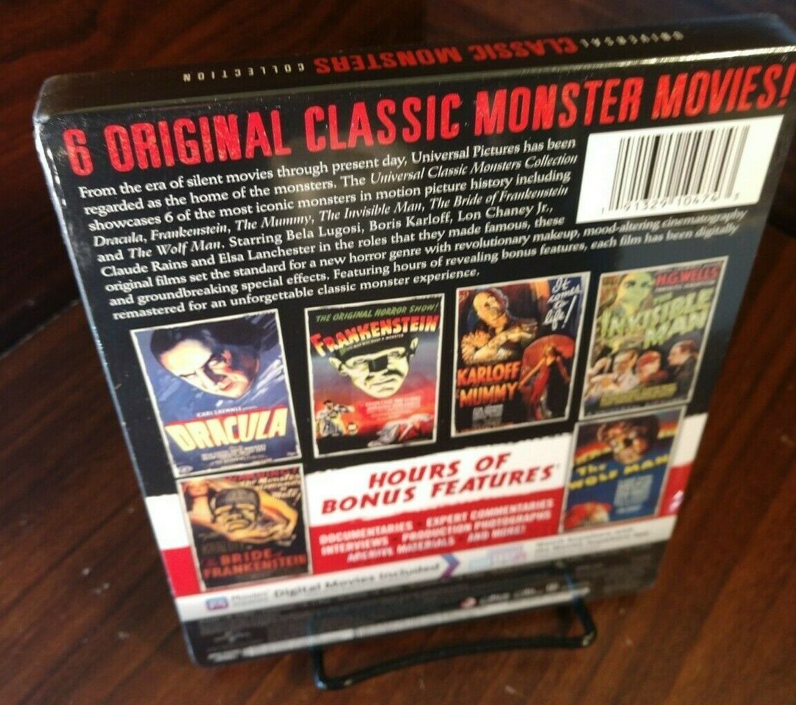 Universal Classic Monsters 6-Movie Collection STEELBOOK (Blu-ray ...
