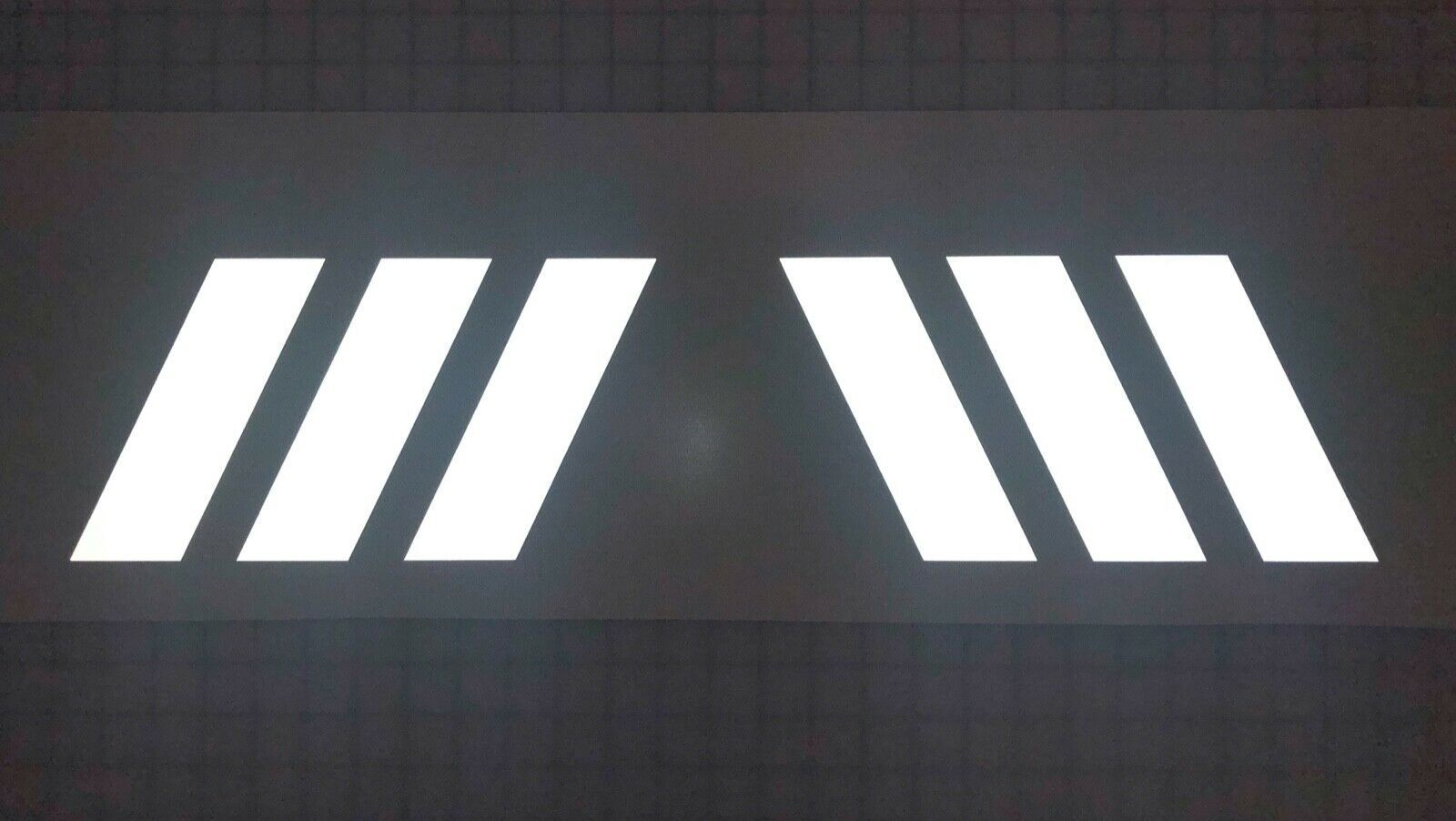 Shadow Chevrons Police Style (2x 3 Piece 6x12) Oralite Black/White EG ...