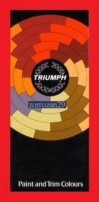 1980-1 TRIUMPH DOLOMITE,SPITFIRE,TR7 PAINT/TRIM COLORS BROCHURE ...
