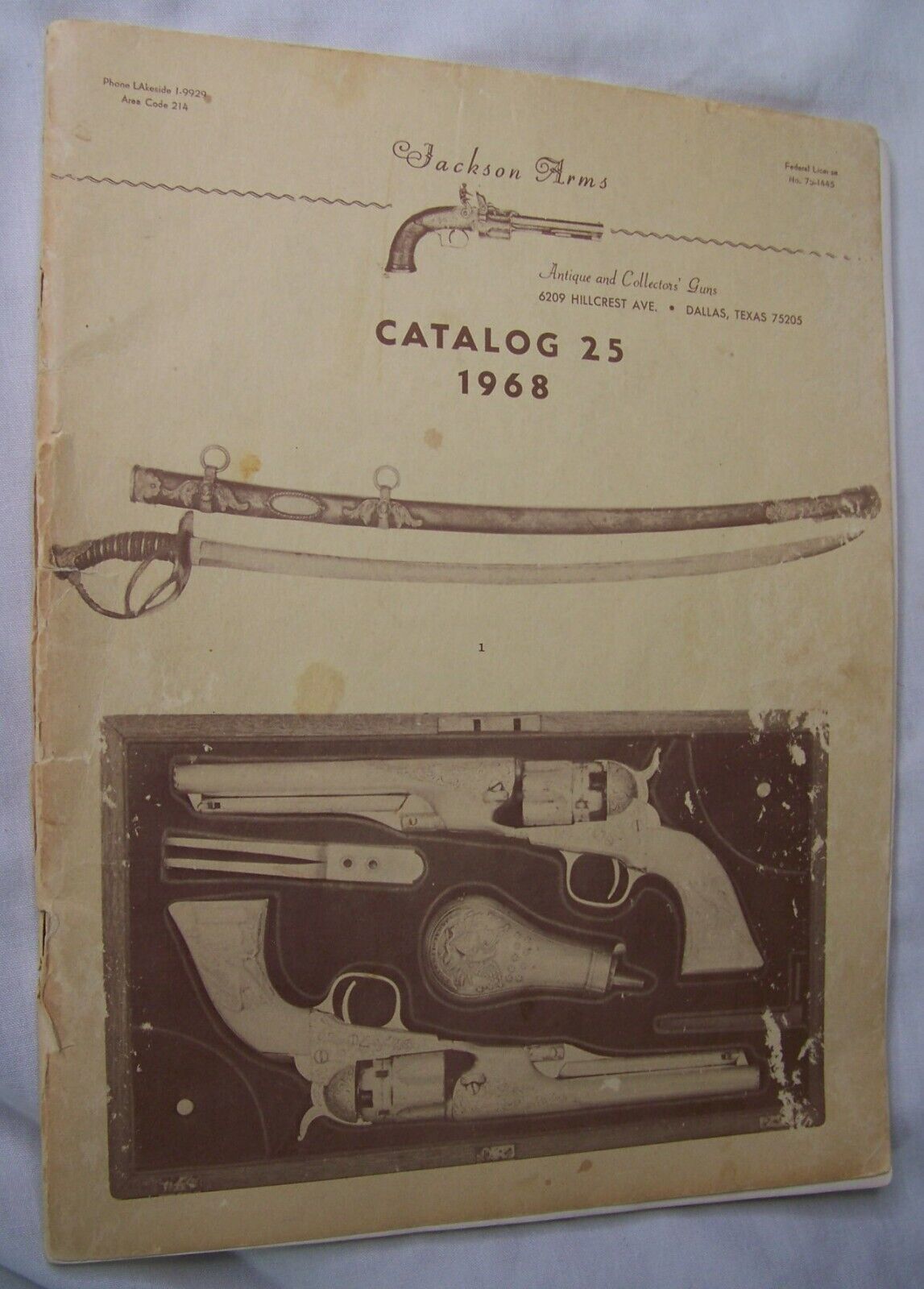 1968 VINTAGE JACKSON ARMS GUN REVOLVER WEAPONS MILITARY CATALOG No 68 ...