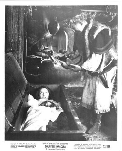 Countess Dracula 1972 original 8x10 photo Lesley Anne-Down lies in ...