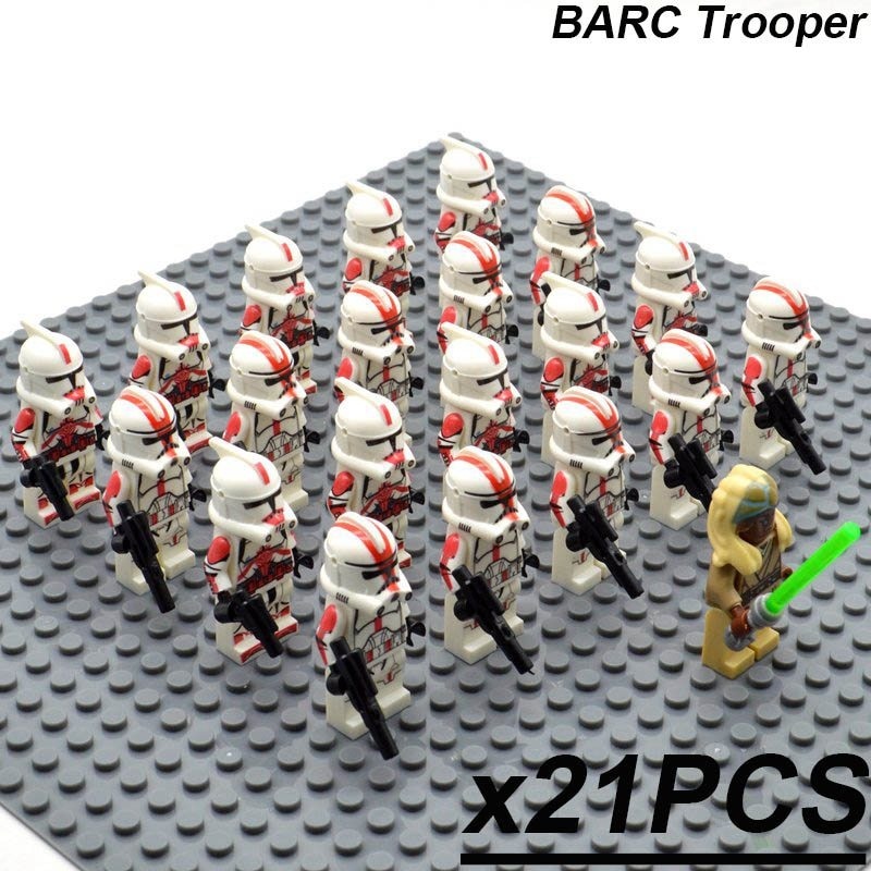 21pcs Star Wars The Jedi Council Stass Allie Leader Barc Troopers ...