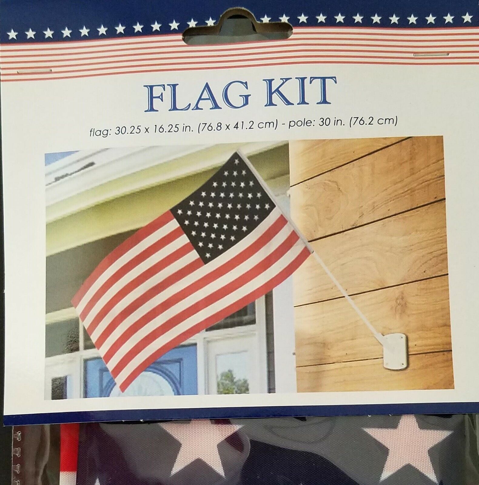 American USA Flag Kits 30”X16” on 30” Poles w Wall Brackets 1/Pk - US ...