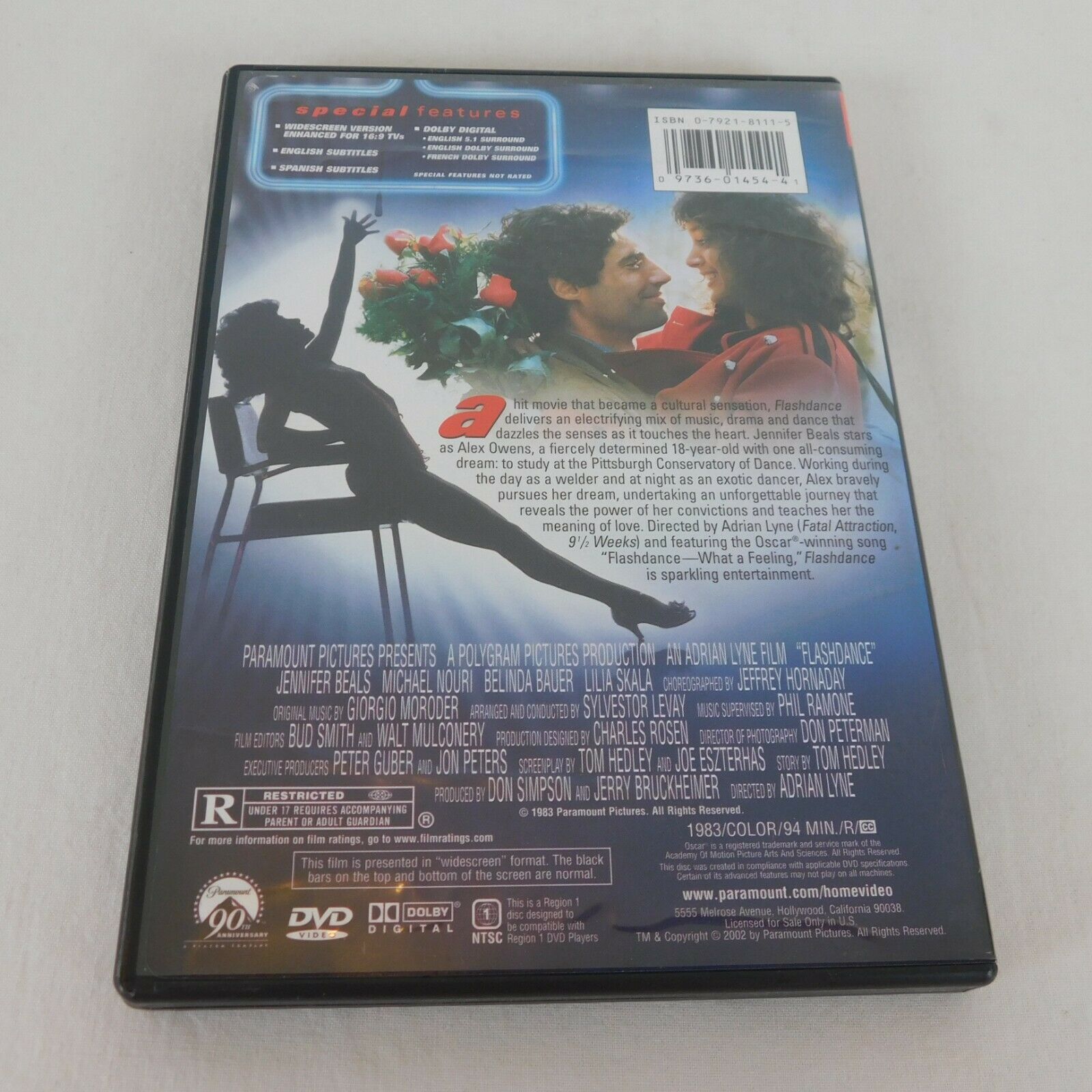 Flashdance 1983 DVD 2002 Jennifer Beals Michael Nouri Belinda Bauer ...