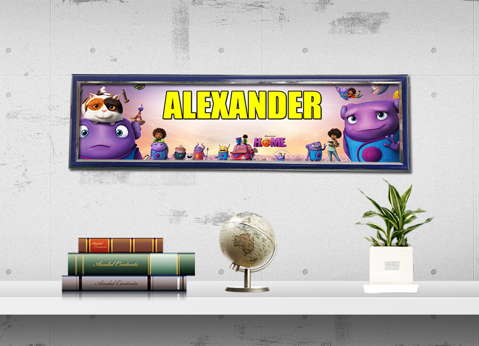 Dreamworks Home - Personalized Name Poster, Customized Wall Art Banner ...