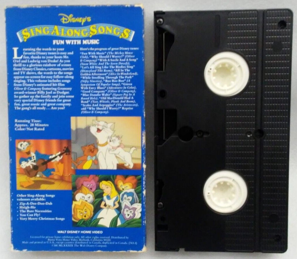 VHS Disneys Sing Along Songs - Fun With Music (VHS, 1989) - VHS Tapes