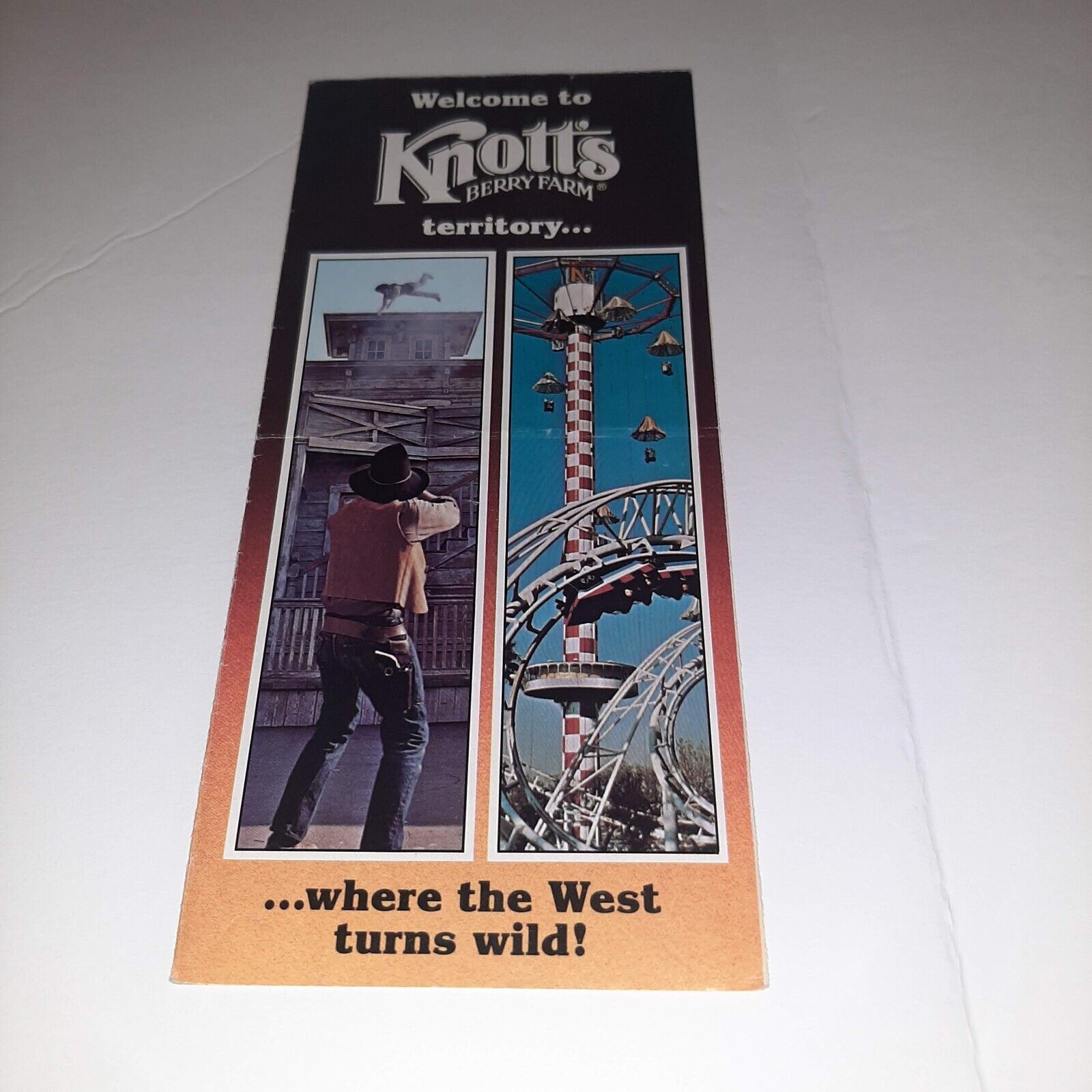 Vtg 1977 Knott's Berry Farm Park Map Poster Brochure - Amusement Parks