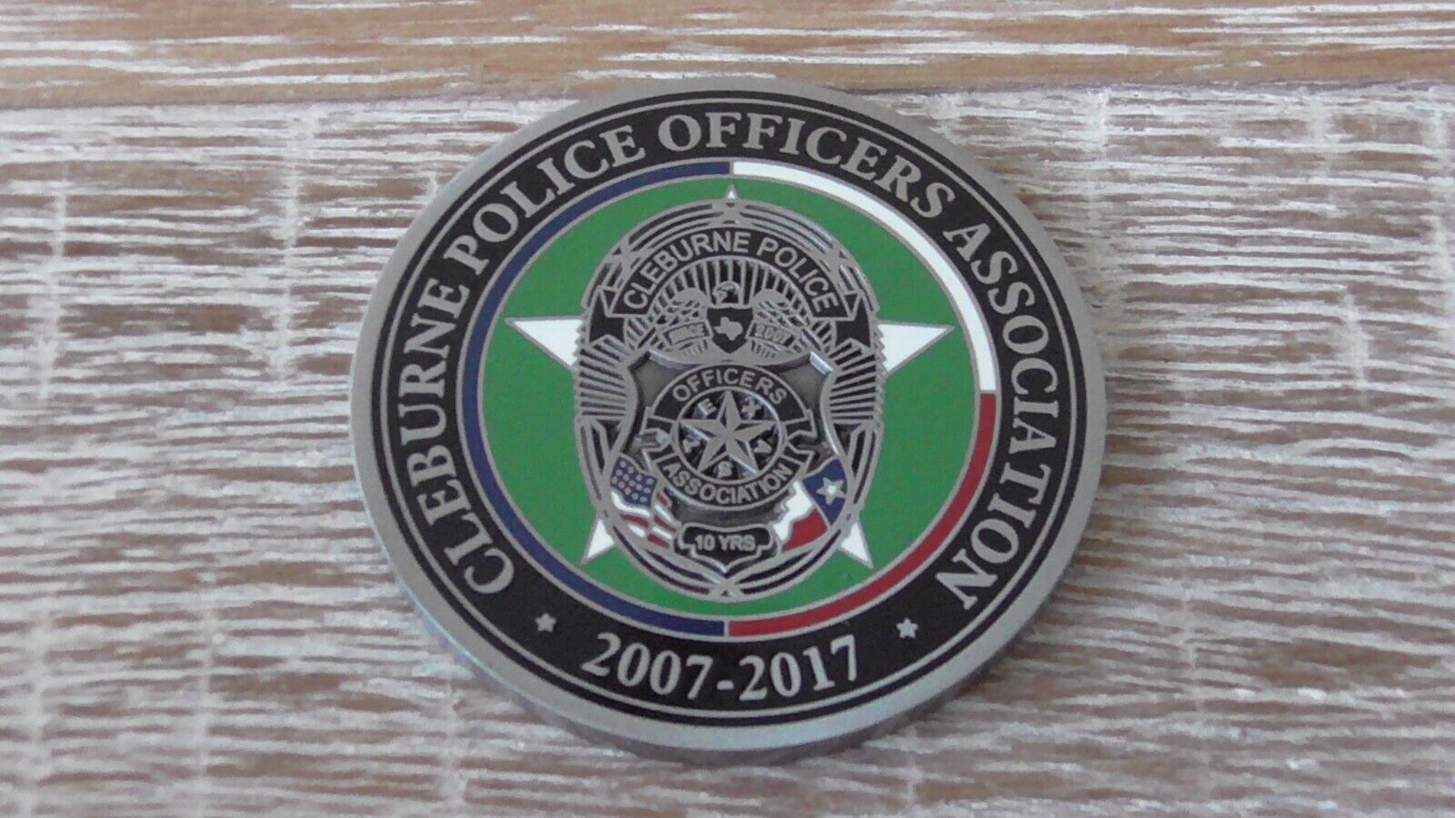 Cleburne Police Officers Association Texas 10 Years Challenge Coin #65U ...