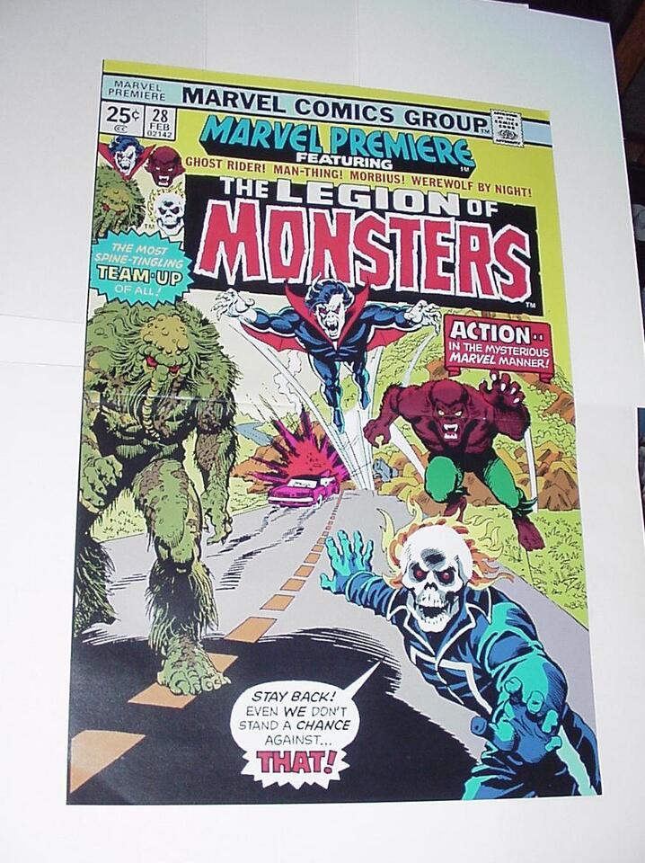 Marvel Comics Monsters Poster # 7 Legion of Ghost Rider Man-Thing ...