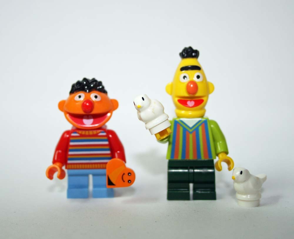 Bert And Ernie Sesame Street Kids Tv Show Cartoon Custom Minifigures ...