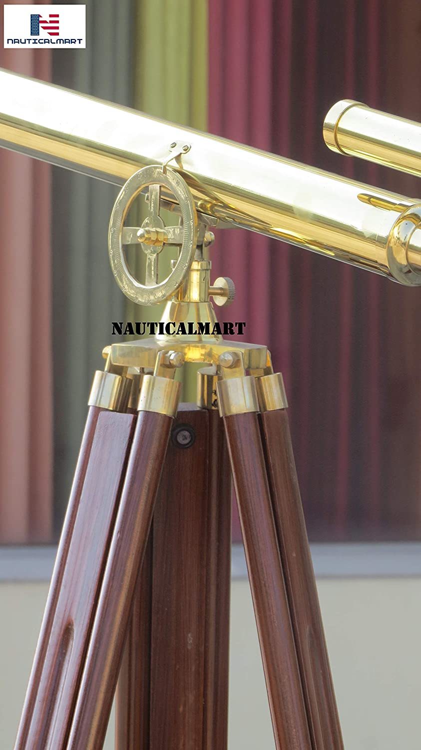 Large Double Barrel Telescope Brass Ship Telescope Nautical Telescope ...