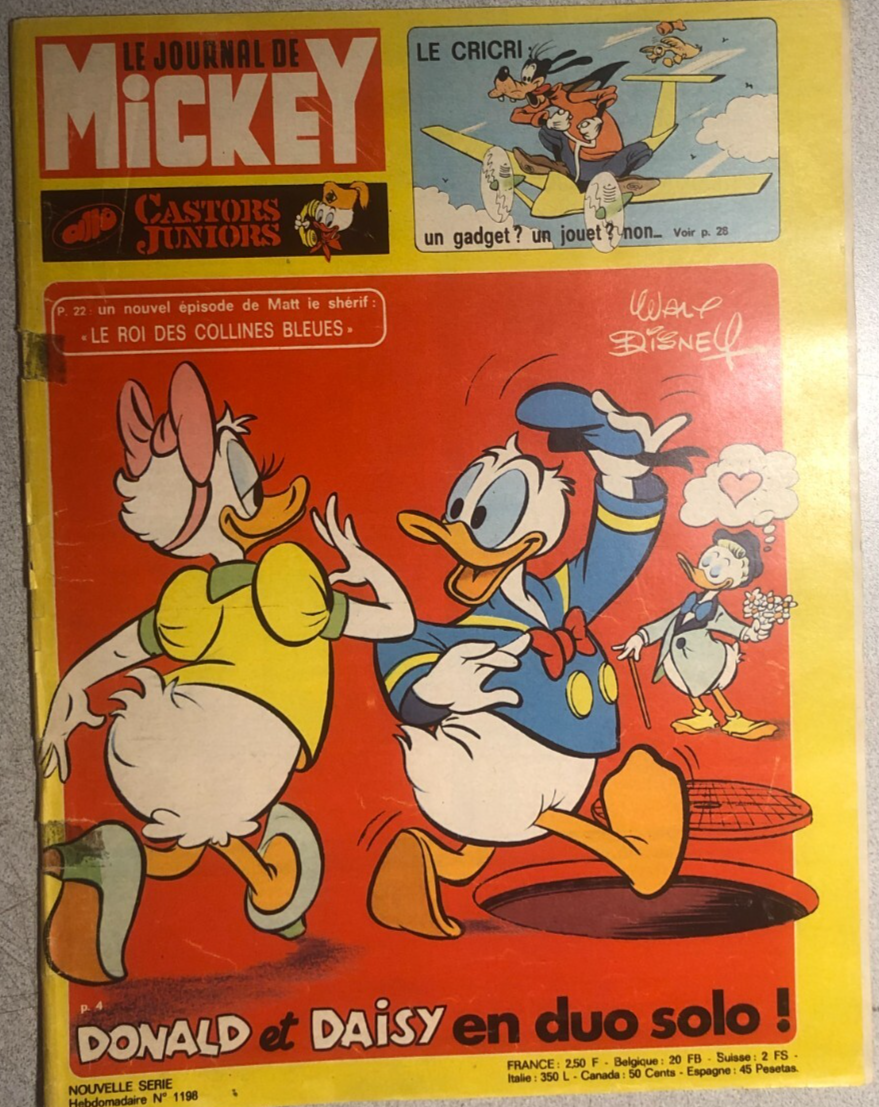 LE JOURNAL DE MICKEY Mouse #1198 (1975 France) comic magazine Mandrake ...