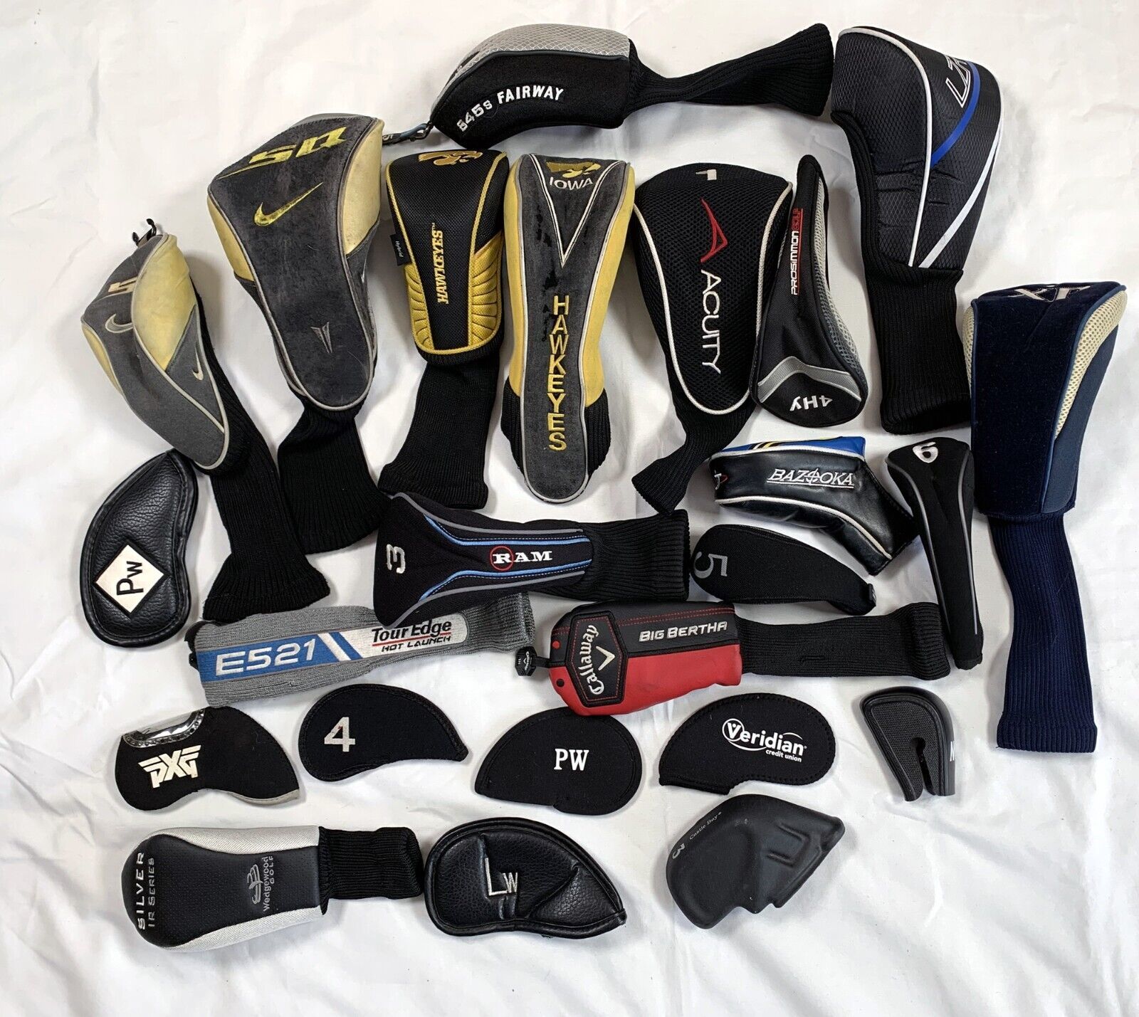24 Golf Club Headcovers Assortment Nike Big Bertha Ram Bazooka Acuity ...