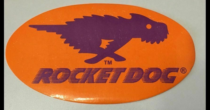 NEW RocketDog Rocket Dog Logo Decal Sticker 7.5 Inch Oval Orange and ...