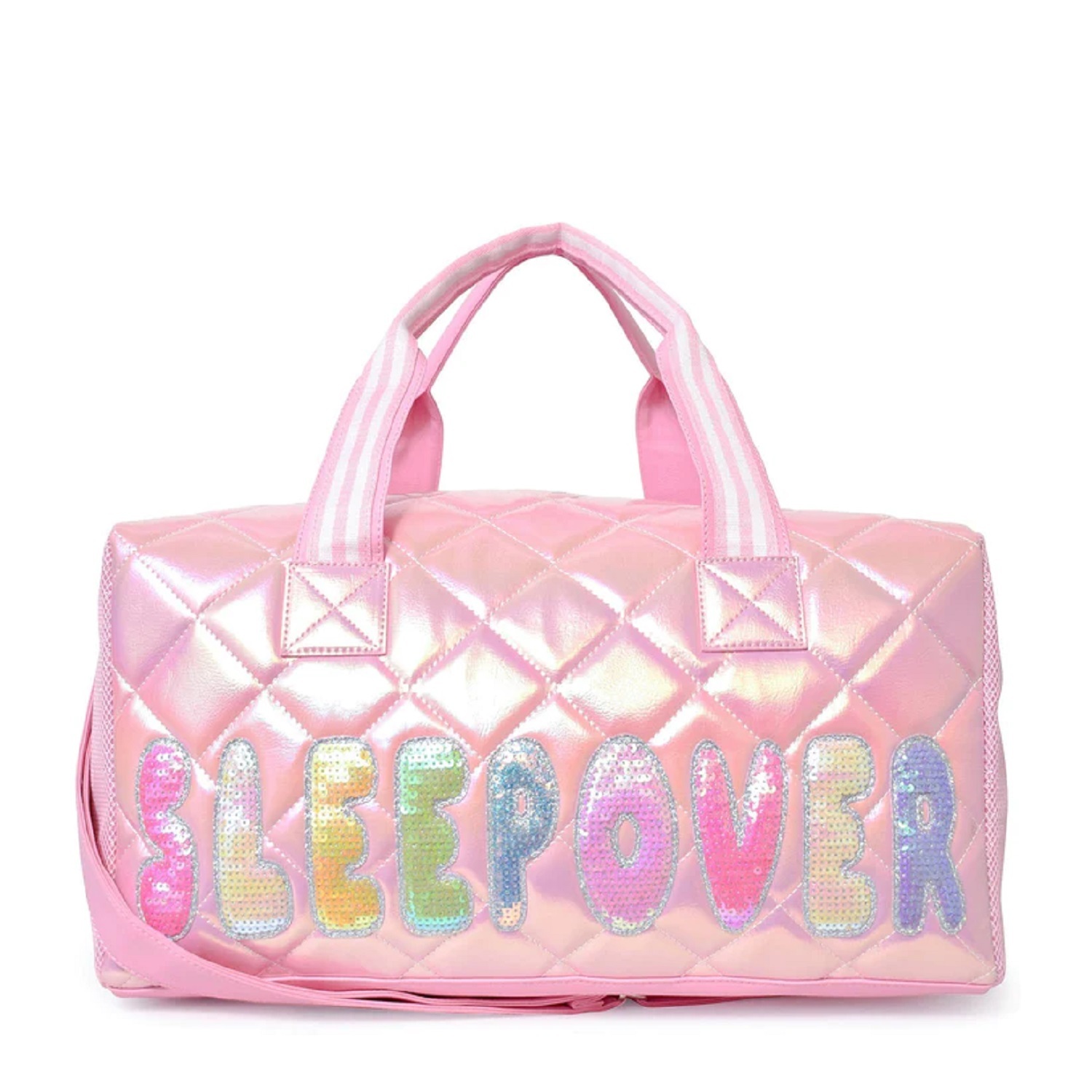OMG SLEEPOVER Metallic Sequined Large Duffle Bag - Backpacks & Bags
