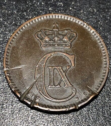 1882 Denmark Danmark Rare 5 Ore Copper Coin - Other