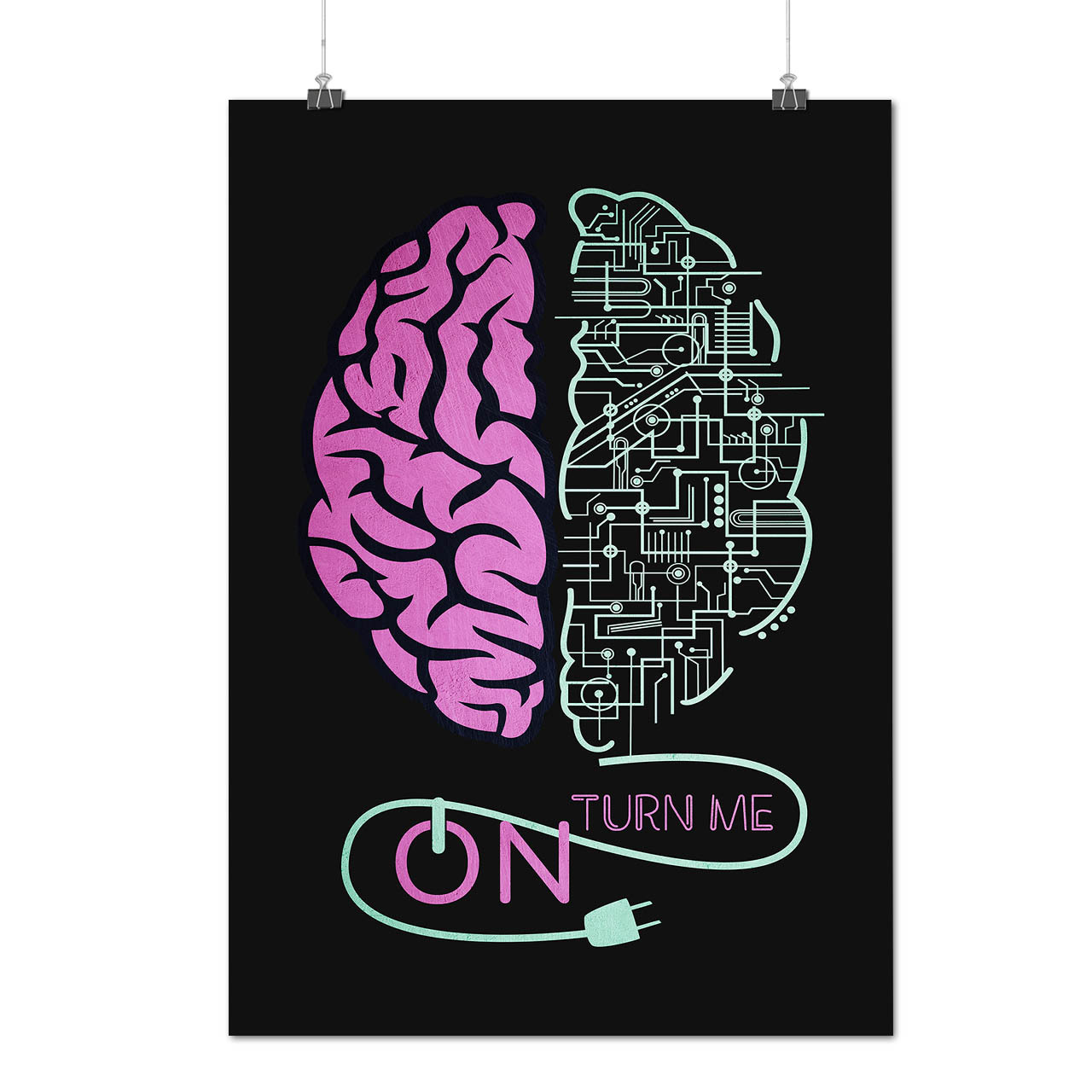 Brain Turn On Panel Funny Matte/Glossy Poster A0 A1 A2 A3 A4 | Wellcoda ...