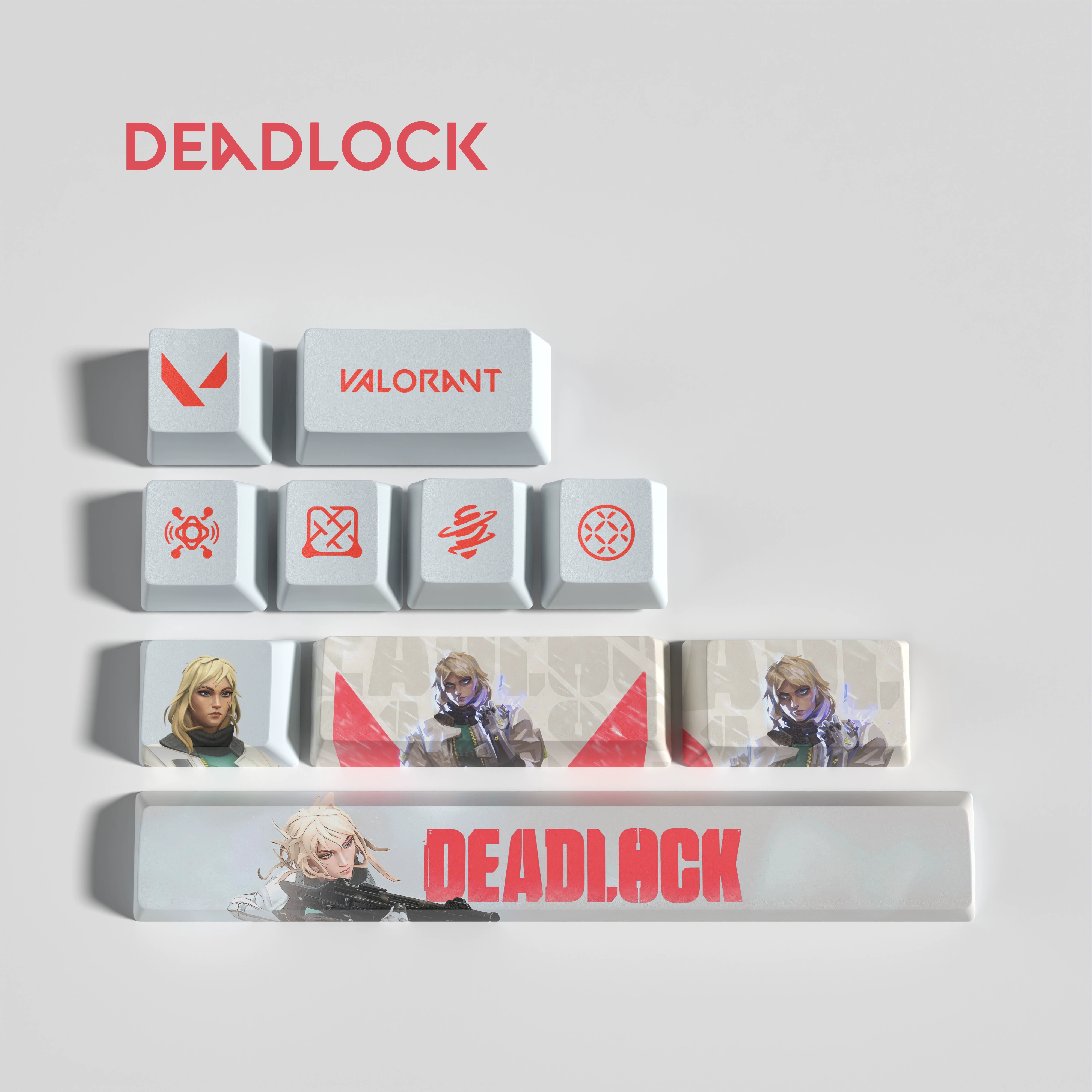 VALORANT Themed Keycaps Deadlock PBT heat-sublimation keycaps 10 keys ...