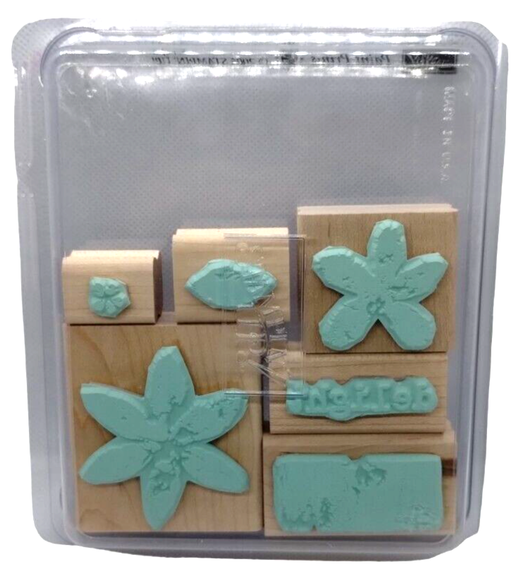 Stampin Up Paint Prints 6 Piece Rubber Stamp Kit 2004 Two Step Stampin ...