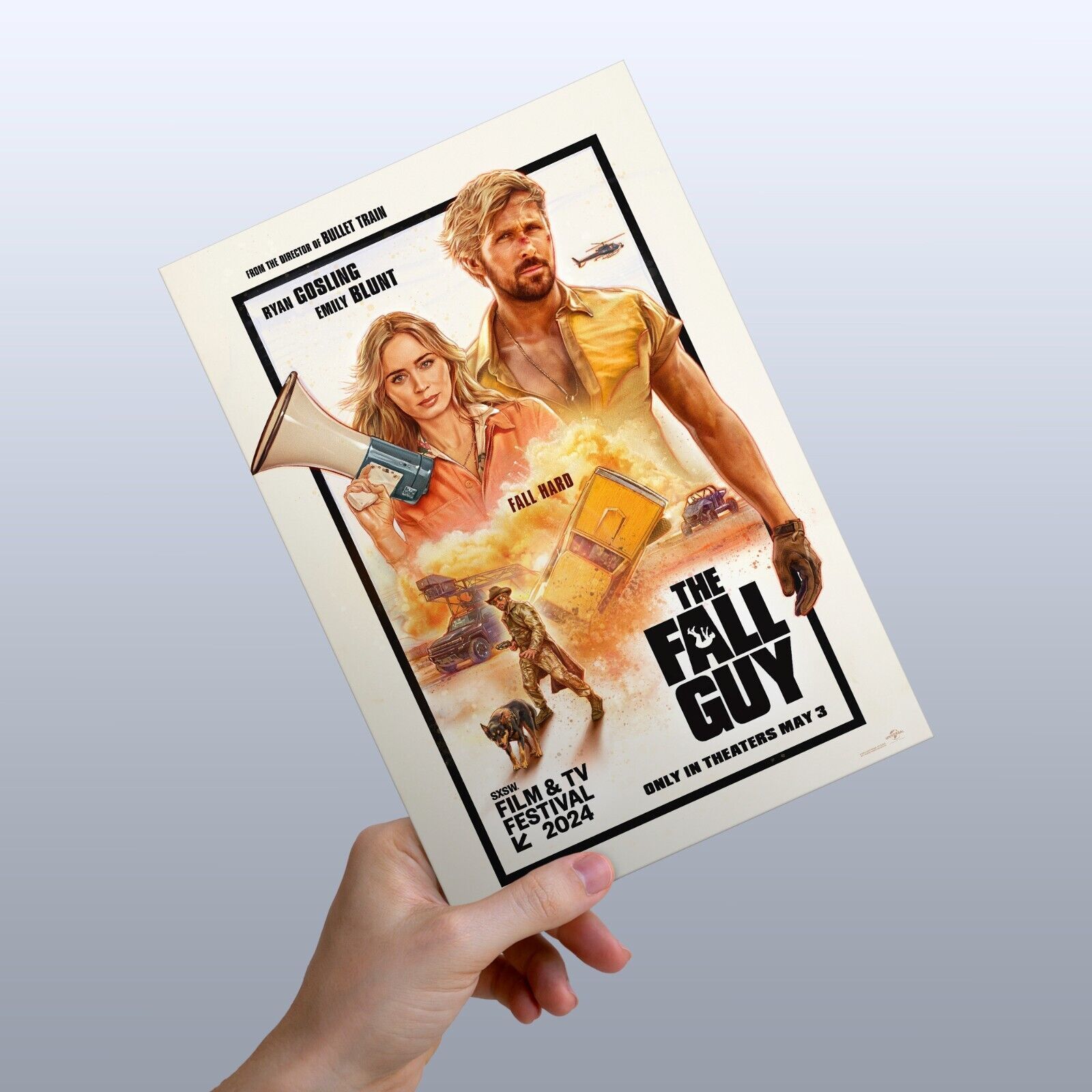 THE FALL GUY movie poster Promo Version - Ryan Gosling 2024 Film Poster ...