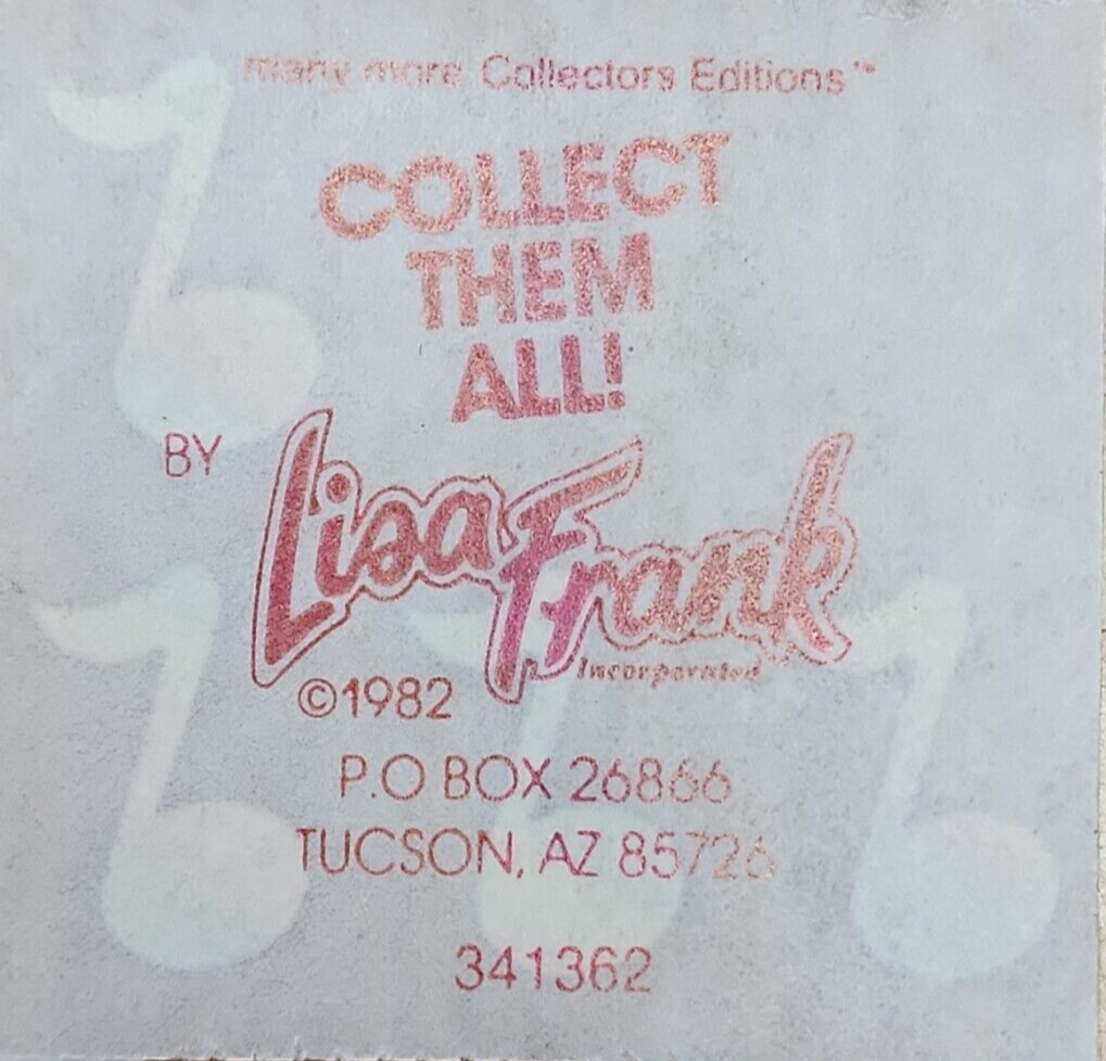 Lisa Frank Multicolor Rainbow Music Notes Stickers 341362 RETRO 1982 ...