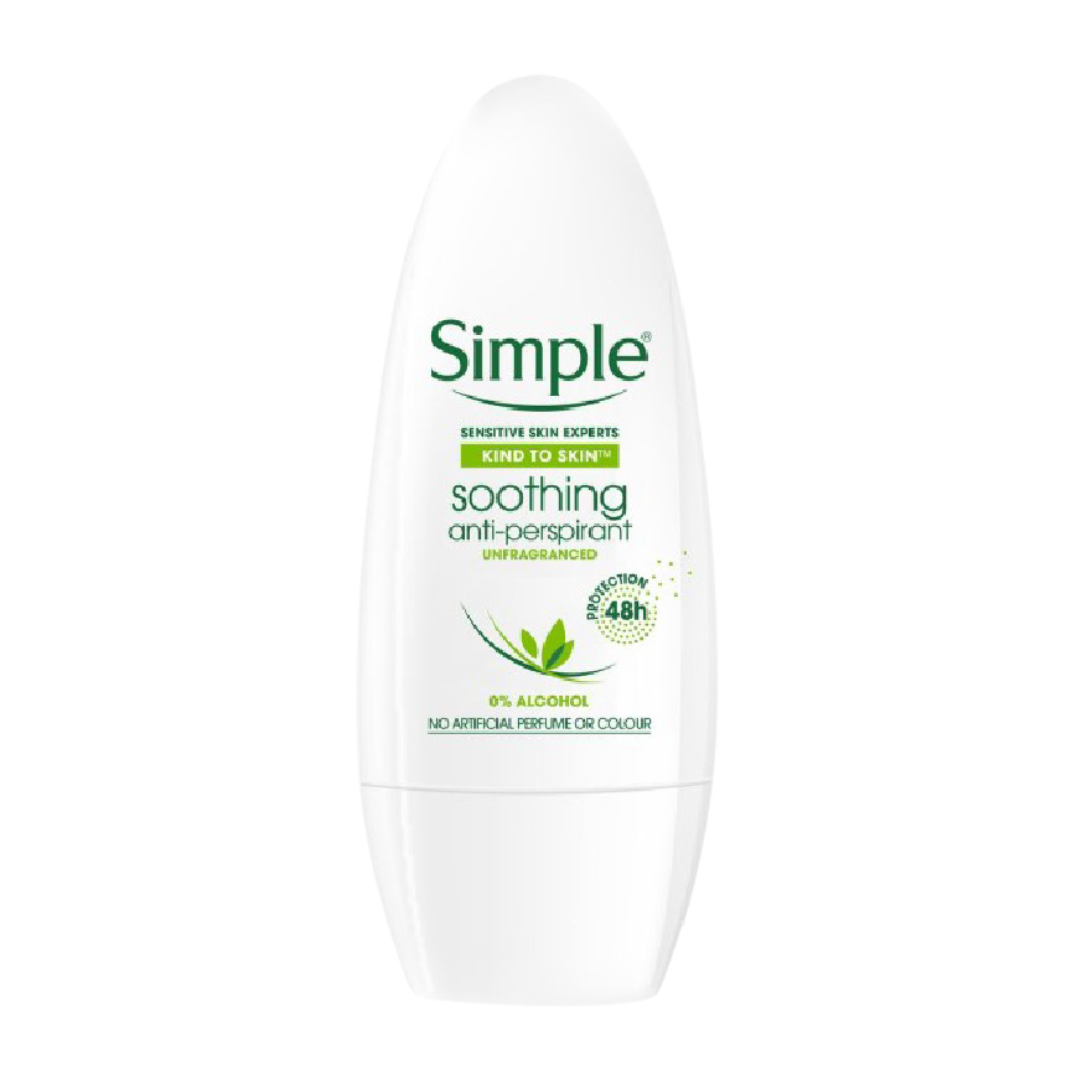 10 X Simple Soothing Anti Perspirant Deodorant Kind To Skin Roll-On ...