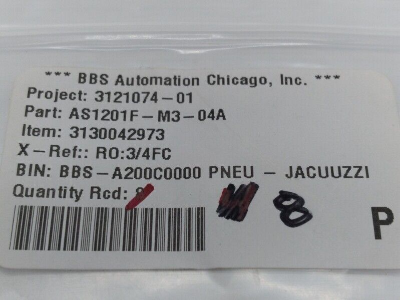 NEW SMC AS1201F-M3-04A Connector Speed Regulation Throttle Valve Lot of 8 - Other Valves & Manifolds