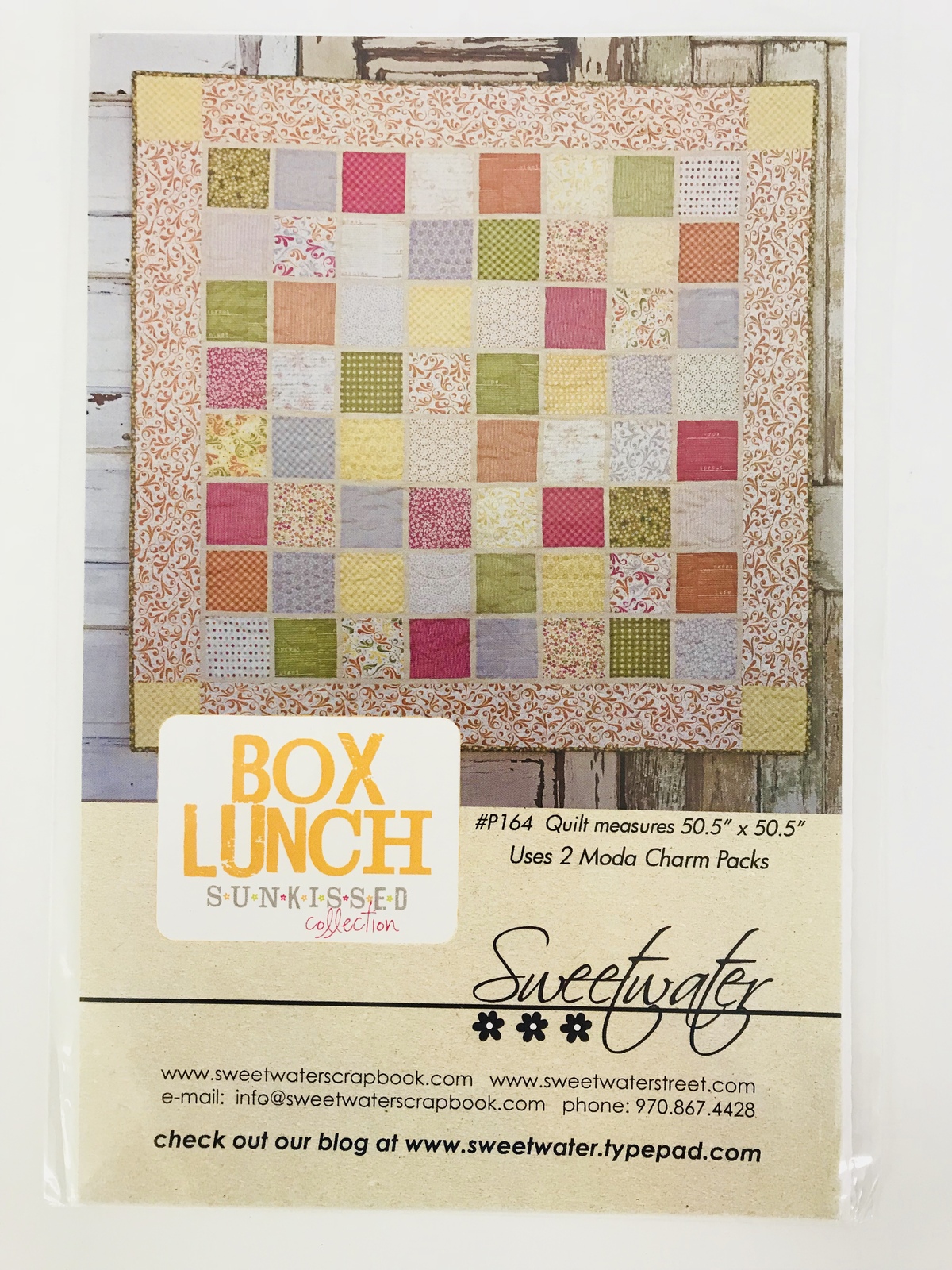 Box Lunch Sunkissed Quilt Pattern Sweetwater Scrapbook P164 Box Lunch ...