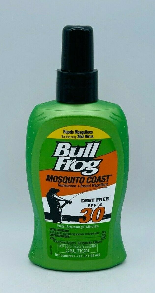 BullFrog Mosquito Coast SPF 30 Pump Spray 4.7oz Bull Frog New Exp 2021 ...