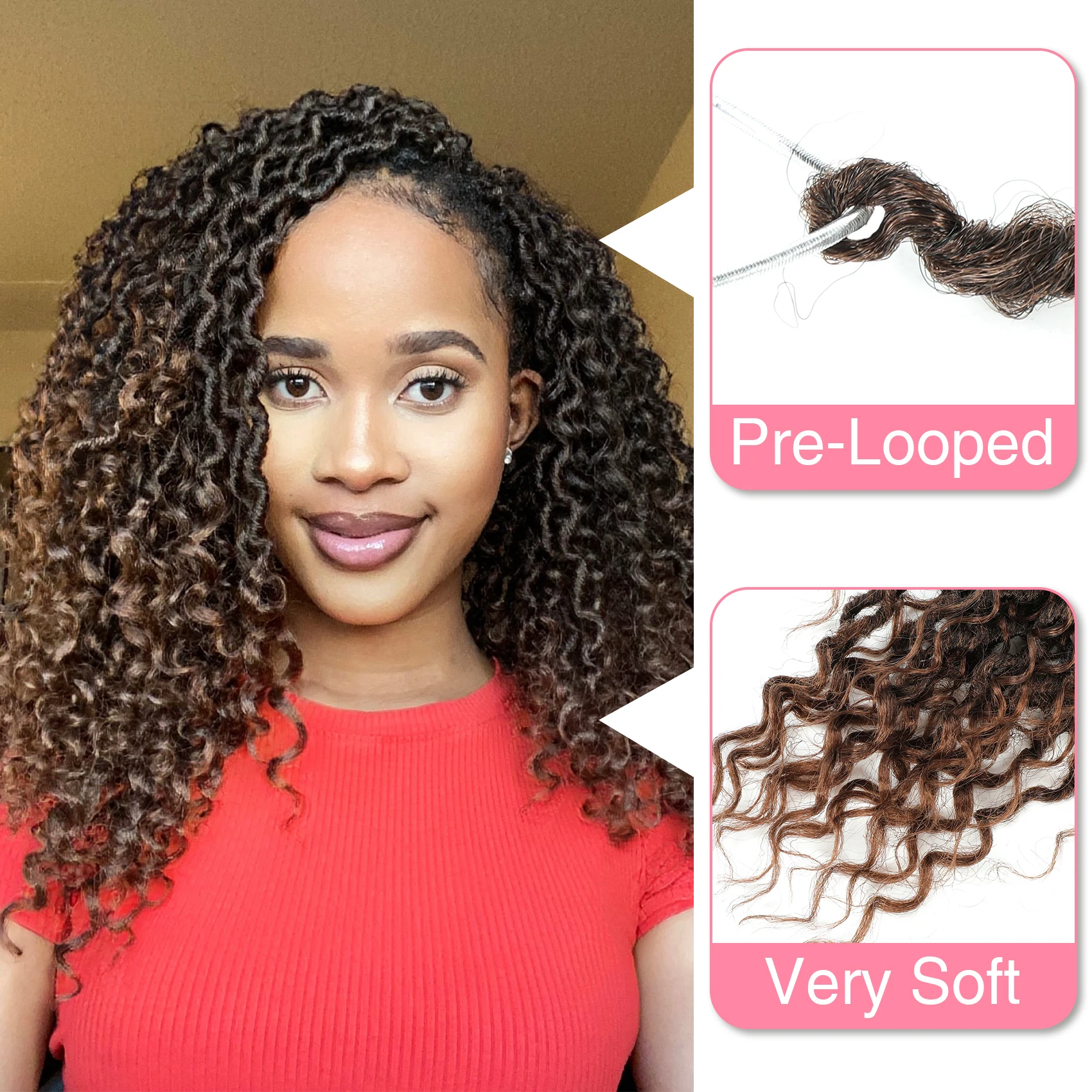 Forevery Goddess Locs Crochet Hair Curly Ends Synthetic Faux Locs Braids For Hair Extensions