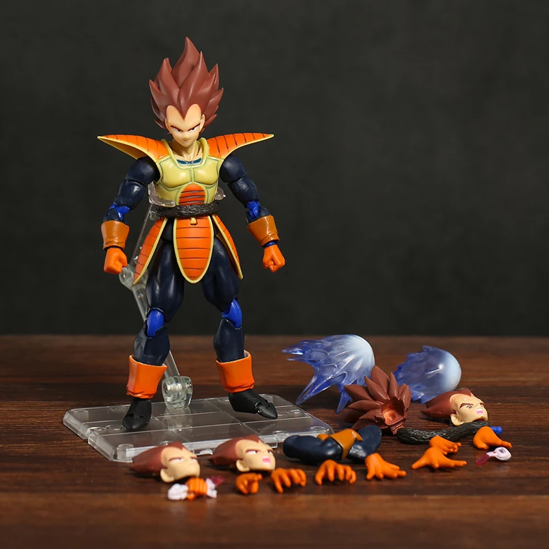 SHF Dragon Ball Vegeta / Super Saiyan Son Goku Clone Ver Action Figure ...