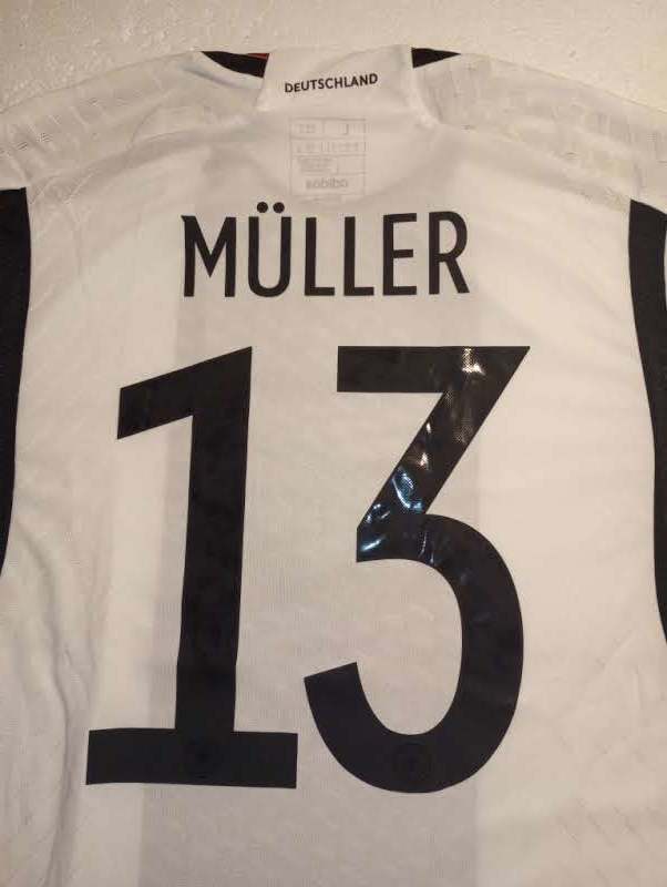 Thomas Muller Germany 2022 World Cup Match Slim Home Long Sleeve Soccer ...