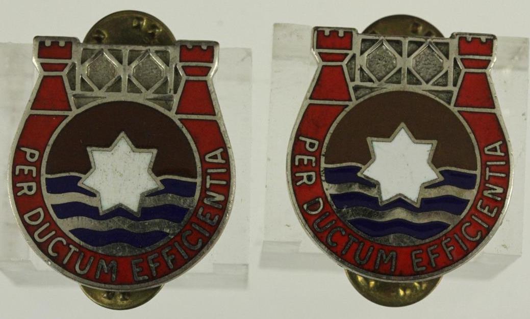 Vintage US Military DUI Insignia Pin Set 563rd Egineering Battalion ...