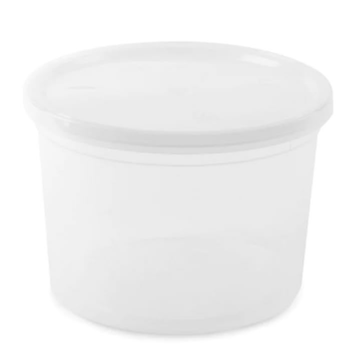 Nicole Fantini Heavyweight - 64oz - Clear Disposable Round Food Storage ...