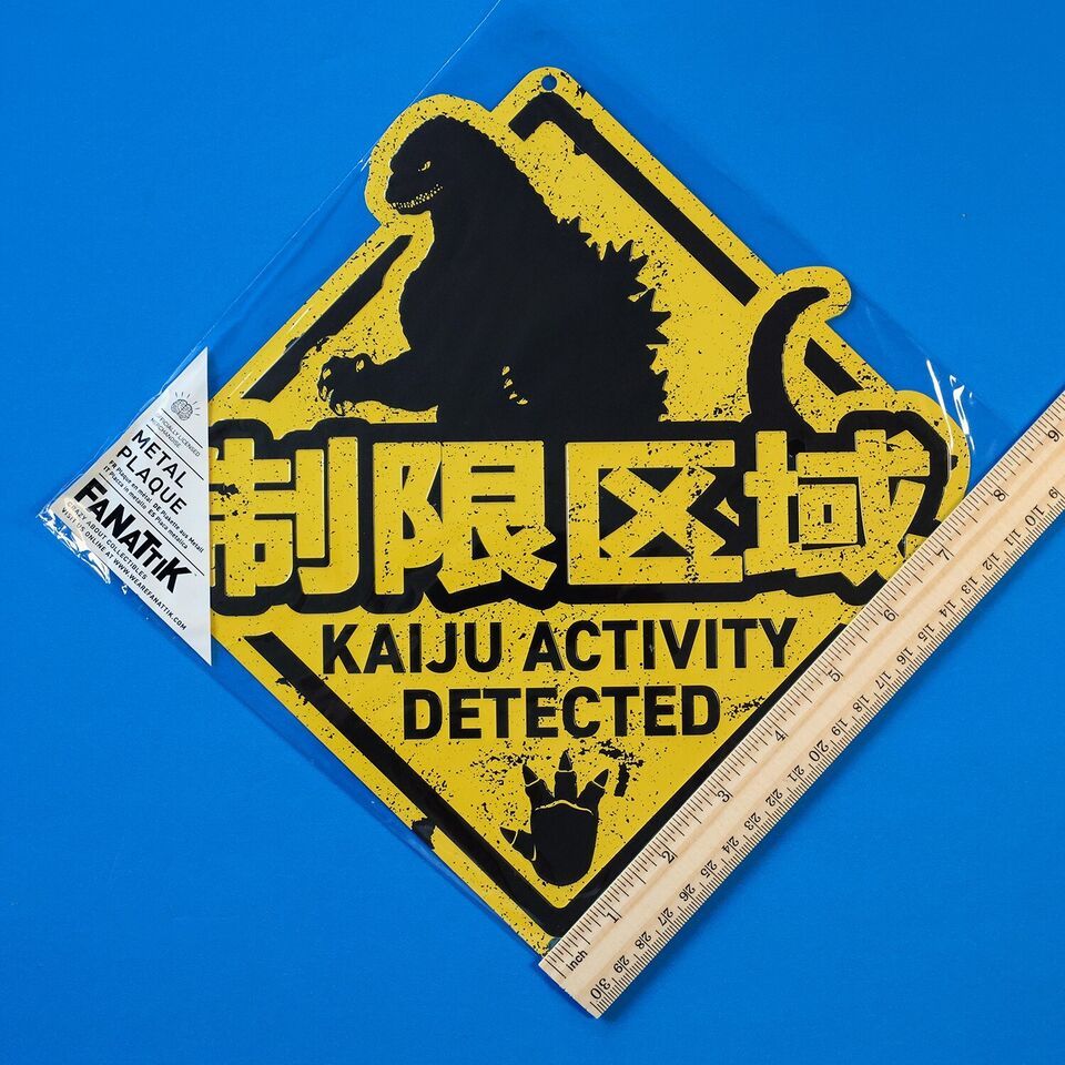 Godzilla Kaiju Activity Detected Metal Sign Official Movie Collectible ...