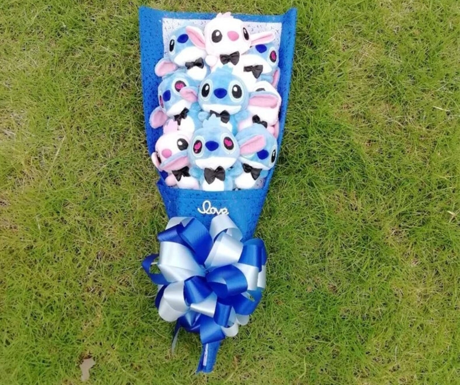 Disney Inspired Stitch and Lilo stuffed cartoon bouquet wedding bouquet ...