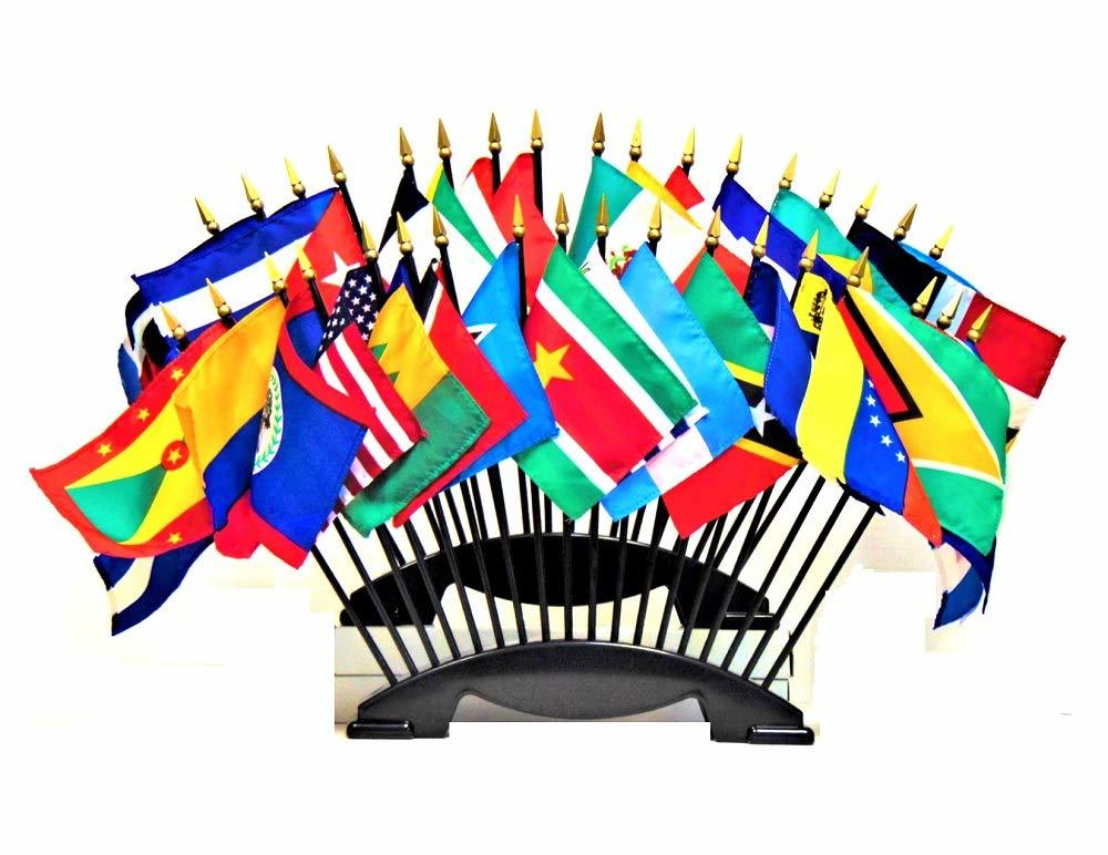 Made in The USA!! Organization of American States (OAS) World Flag Set ...