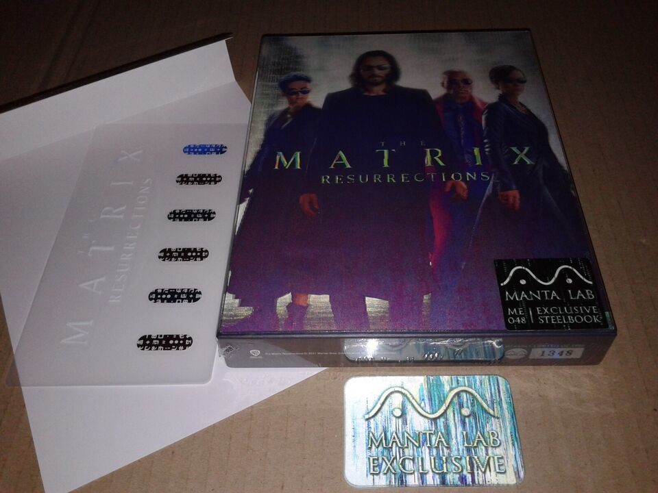 The Matrix Resurrections 4K Steelbook Double Lens FullSlip Manta Lab ME ...