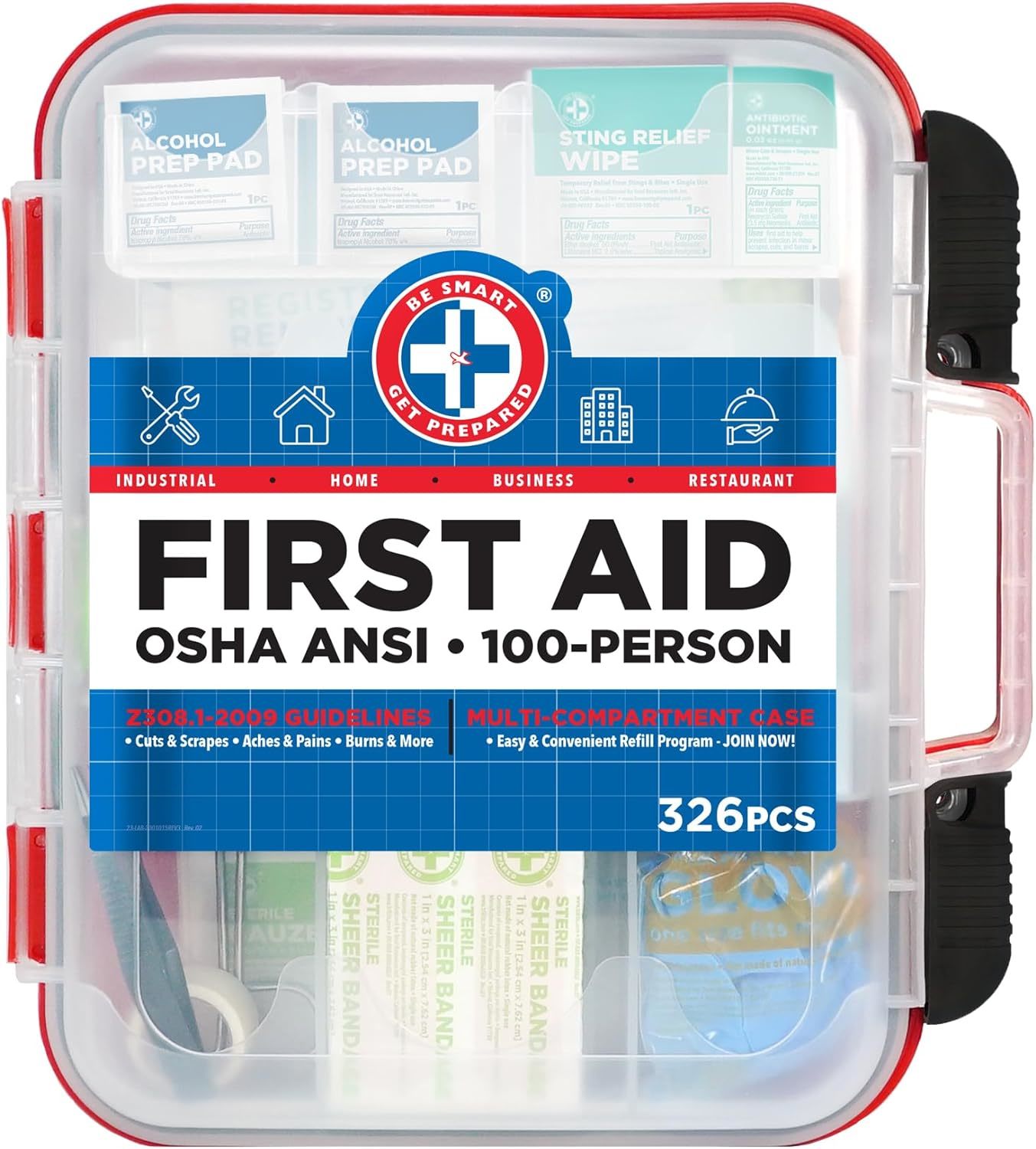 Be Smart Get Prepared First Aid Kit Hard Red and 50 similar items