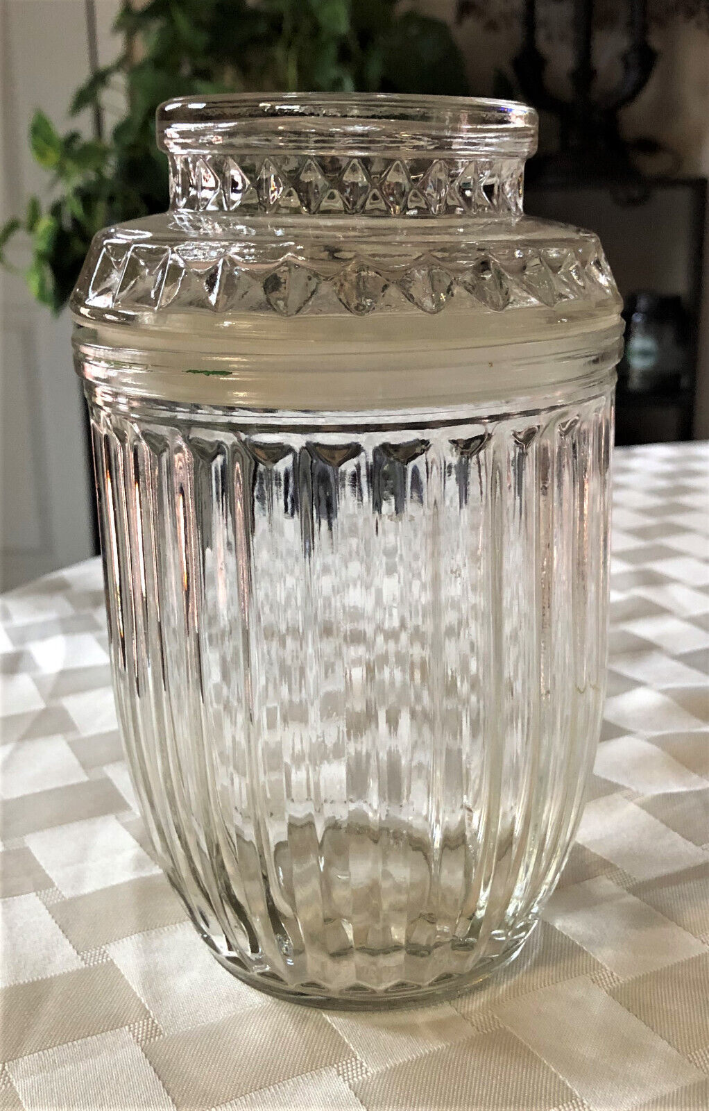 Vintage Anchor Hocking Seal Jar Clear Ribbed Apothecary Storage ...
