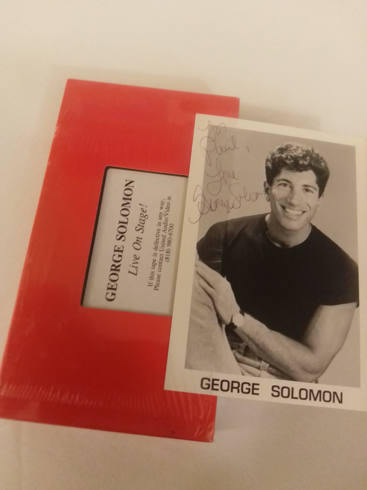 George Solomon Live on Stage VHS Video Cassette With 4X6 Signed Photo ...