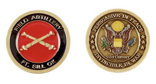 ARMY FORT SILL FIELD ARTILLERY INVINCIBLE IN WAR CHALLENGE COIN ...