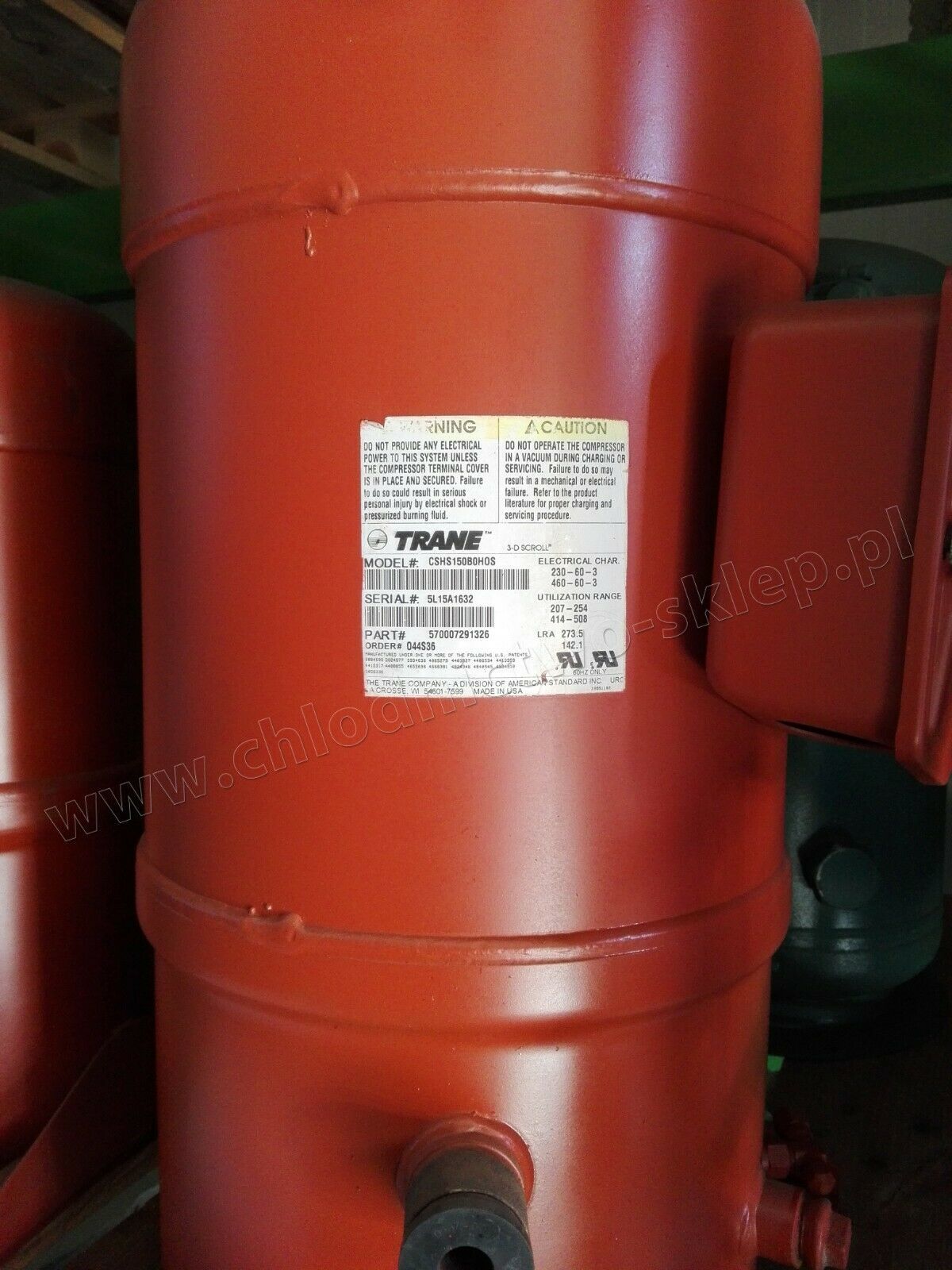 45kW Trane Scroll 15 Ton compressor CSHS150B0H0S - Compressors