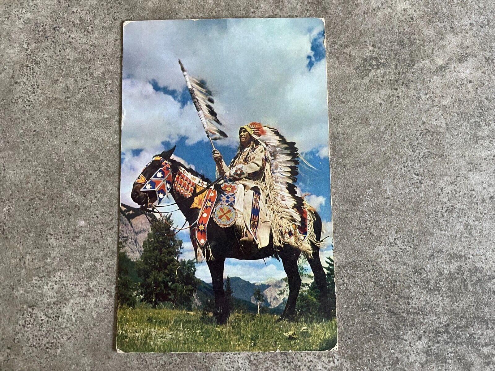 1959 Yellowstone Park Indian Chief Postcard and 50 similar items