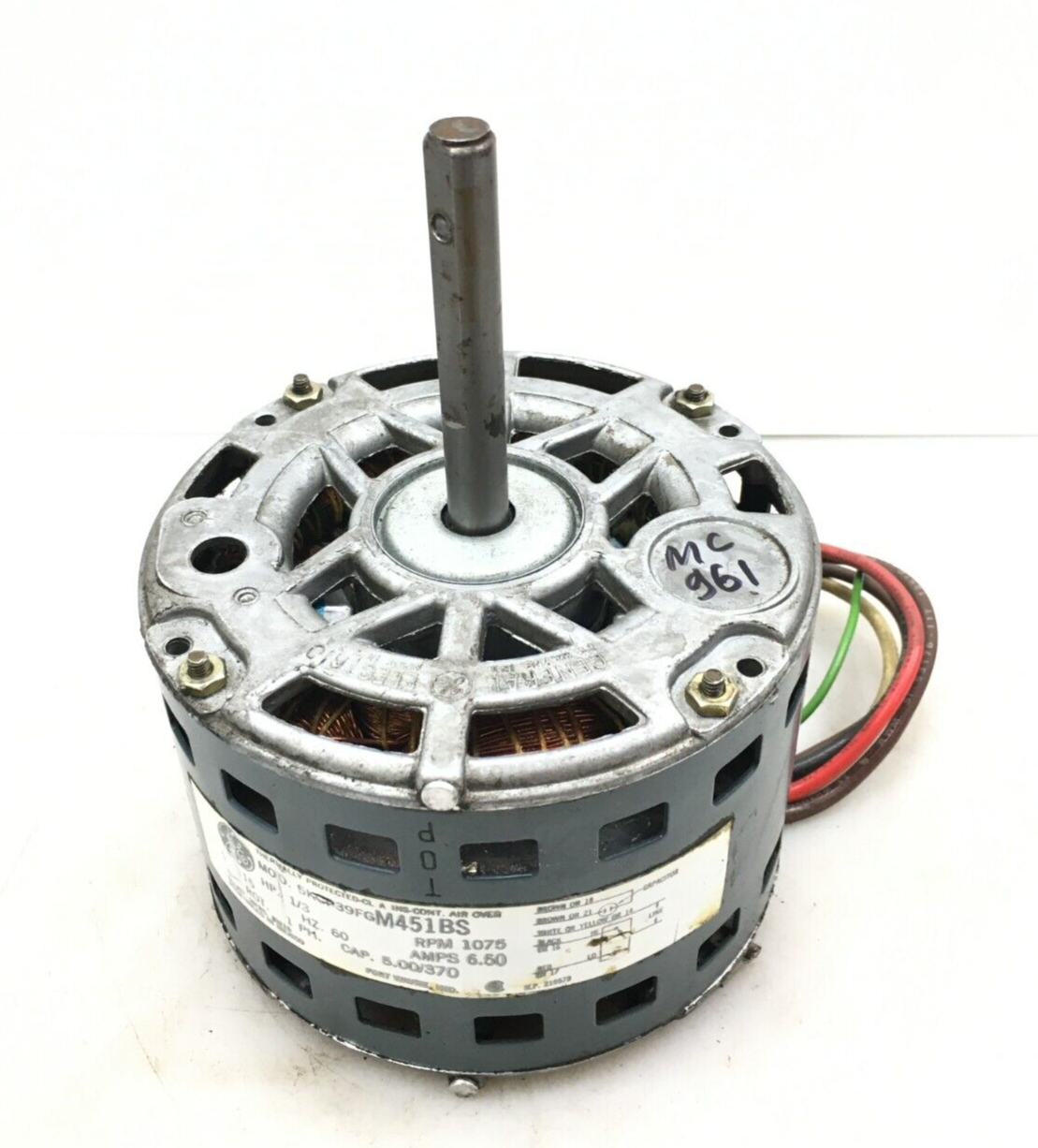 GE 5KCP39FGM451BS 1/3HP 1075RPM 115V Blower Motor M16 used #MC961 ...