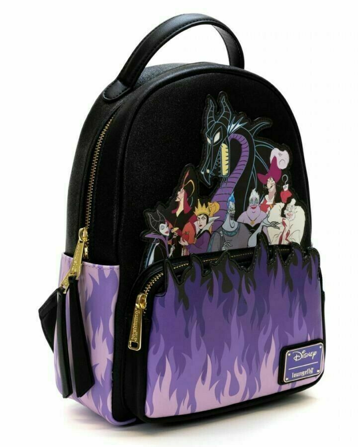 Loungefly Disney Villains Flames Mini Backpack Maleficent Ursula PALM ...